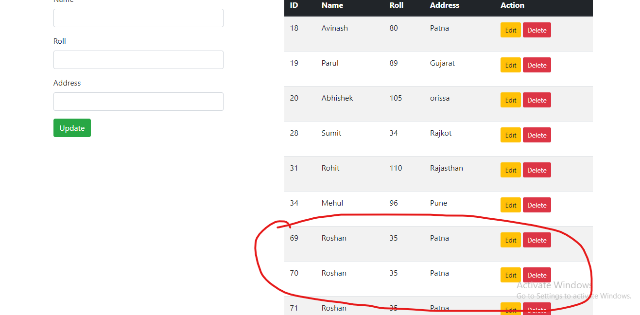 If Your Php Page Is Submitting Directly Without Filling Data Fields To The Next Php Page In