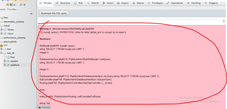 How to repair the corrupted table 'global_priv' in the localhost PHPMyAdmin database? - DevOps ...