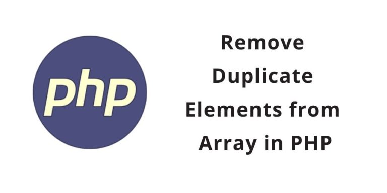 How To Remove Duplicate Values From Php Array Explain With Example Devops Sre Devsecops
